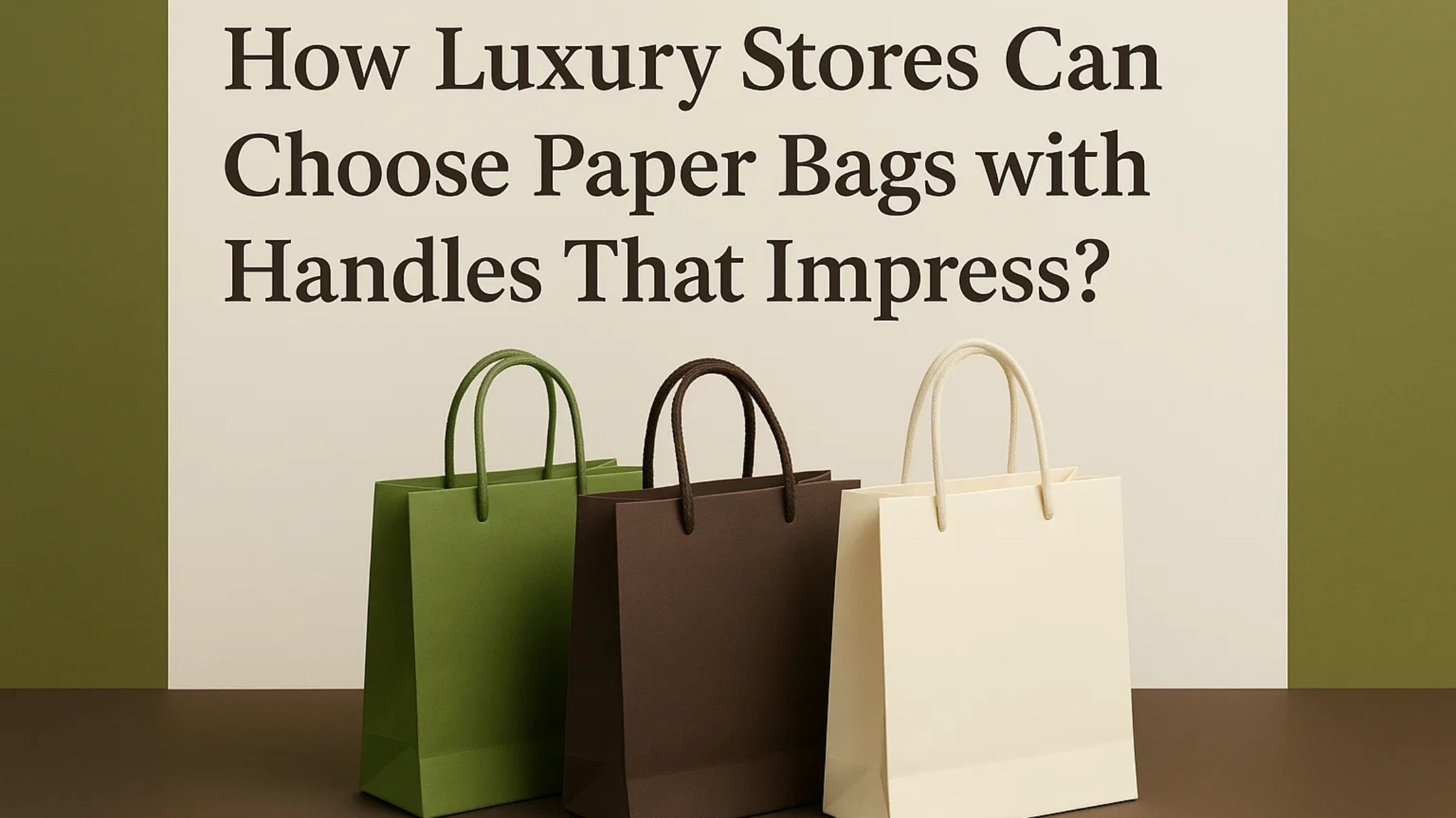 How Luxury Stores Can Choose Paper Bags with Handles – Food Packaging ...