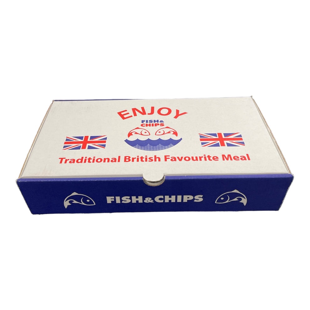 Printed Fish and Chips Boxes (3 Sizes) – Food Packaging Direct