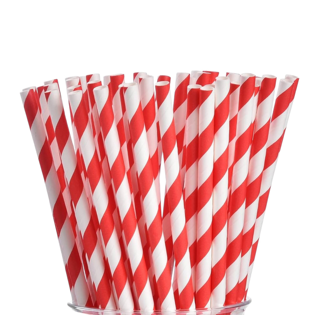 Buy Smoothie Red Stripe Paper Straws- Food Packaging Direct